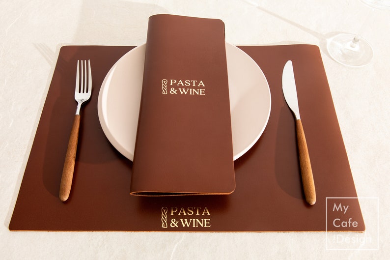 Leather Dining Placemat, Restaurant Table Mats, Wipeable Place Mats ...