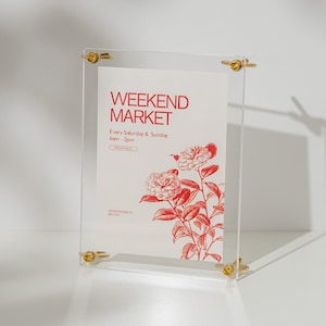 Clear Acrylic Sign Holder With Screws, Clear Plastic Table Tent Display ...