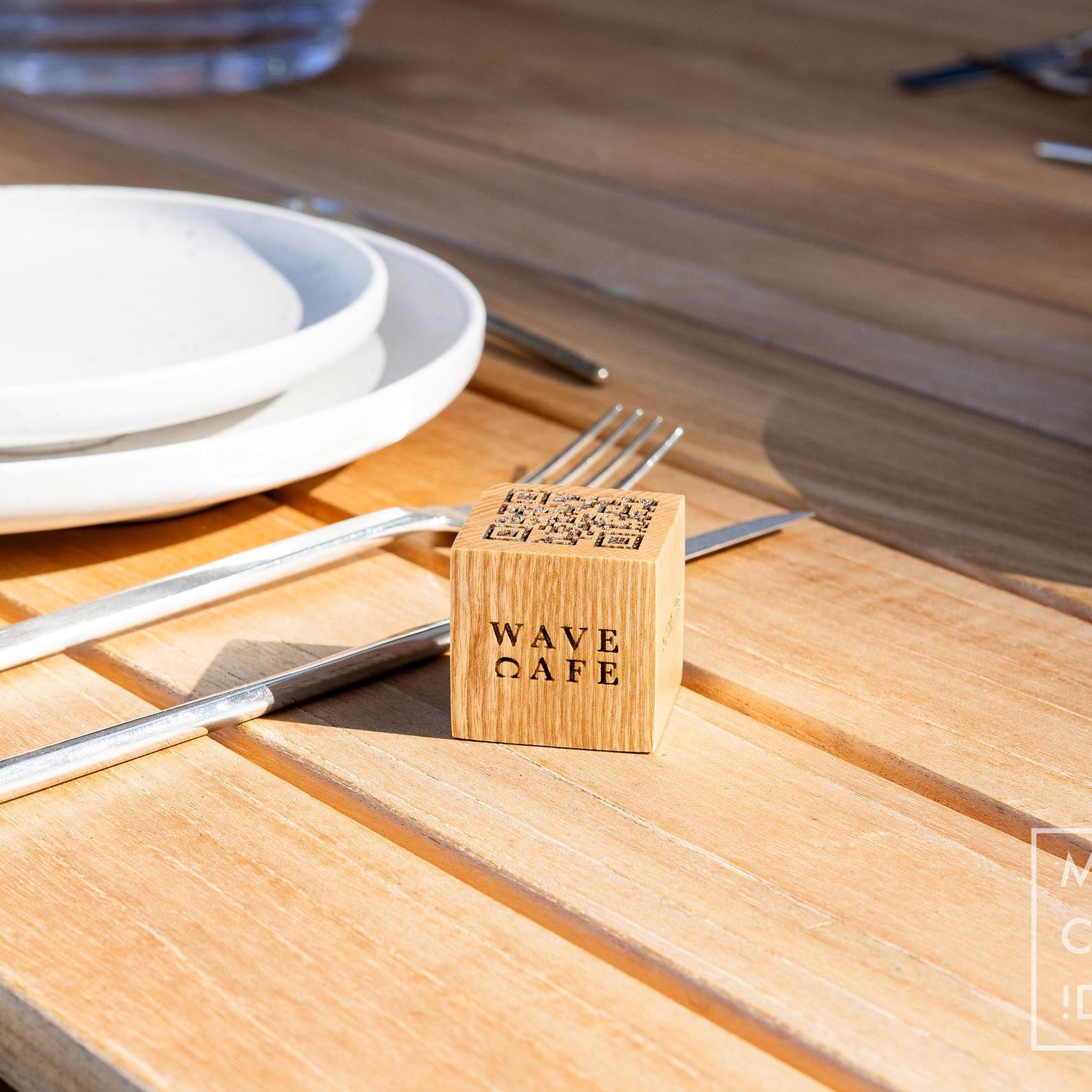 Custom Ash Wood QR Code Table Sign: Restaurant Table Number, Set of 10 ...