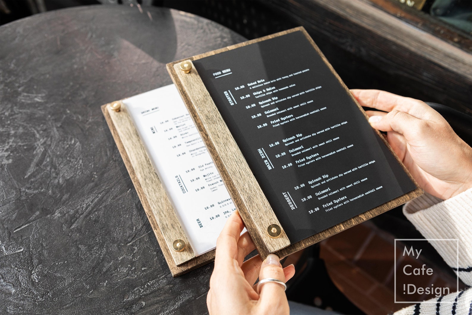 Wood Menu Holder Wooden Menu Cover Menu Clipboard Wedding Clip Board ...