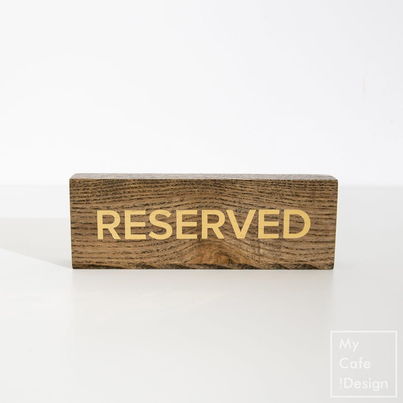 Wood Reserved Table Sign – for Weddings, Restaurants, Cafes and Bars - Etsy