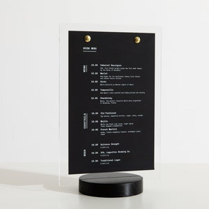 Acrylic Table Top Display Stand, Menu Holder, Table Tents for ...