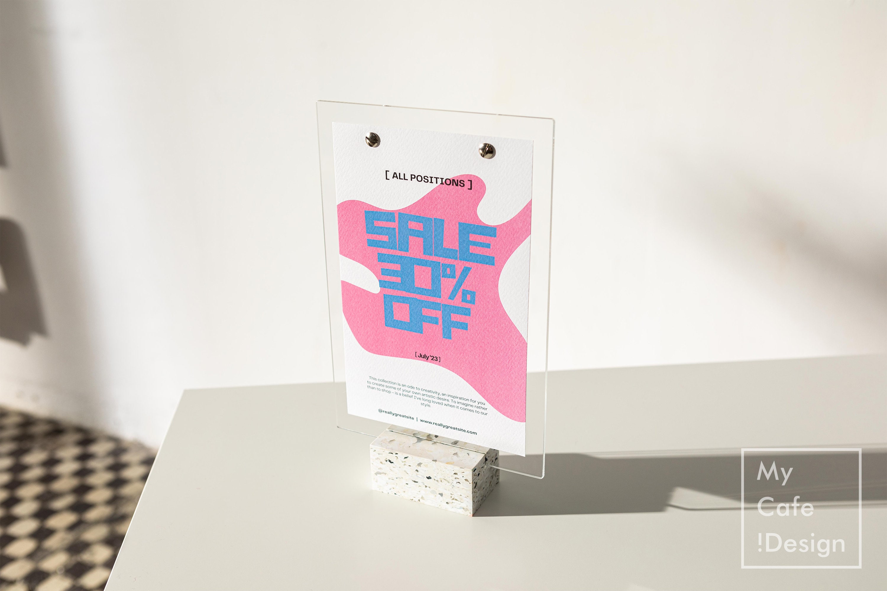 Table Top Display Stand, Menu Holder, Acrylic Sign Holder, Table Tent ...