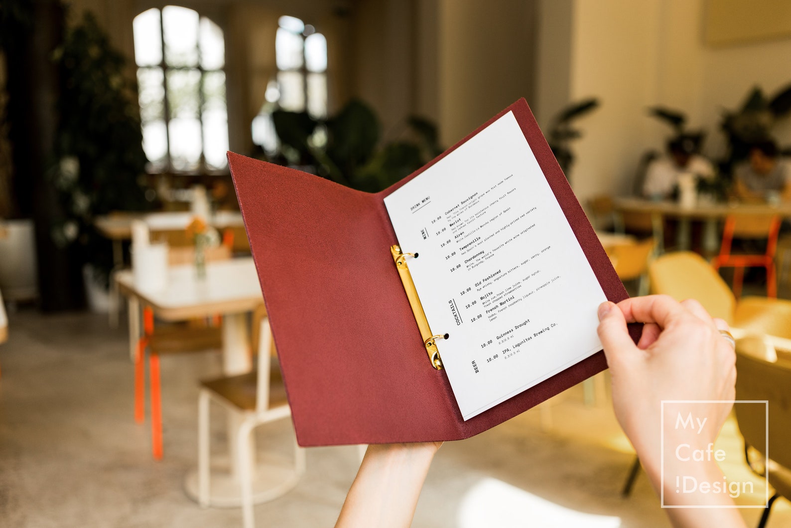 Leather Binderview Menu Holder, Custom Menu Cover, Personalized Menu ...