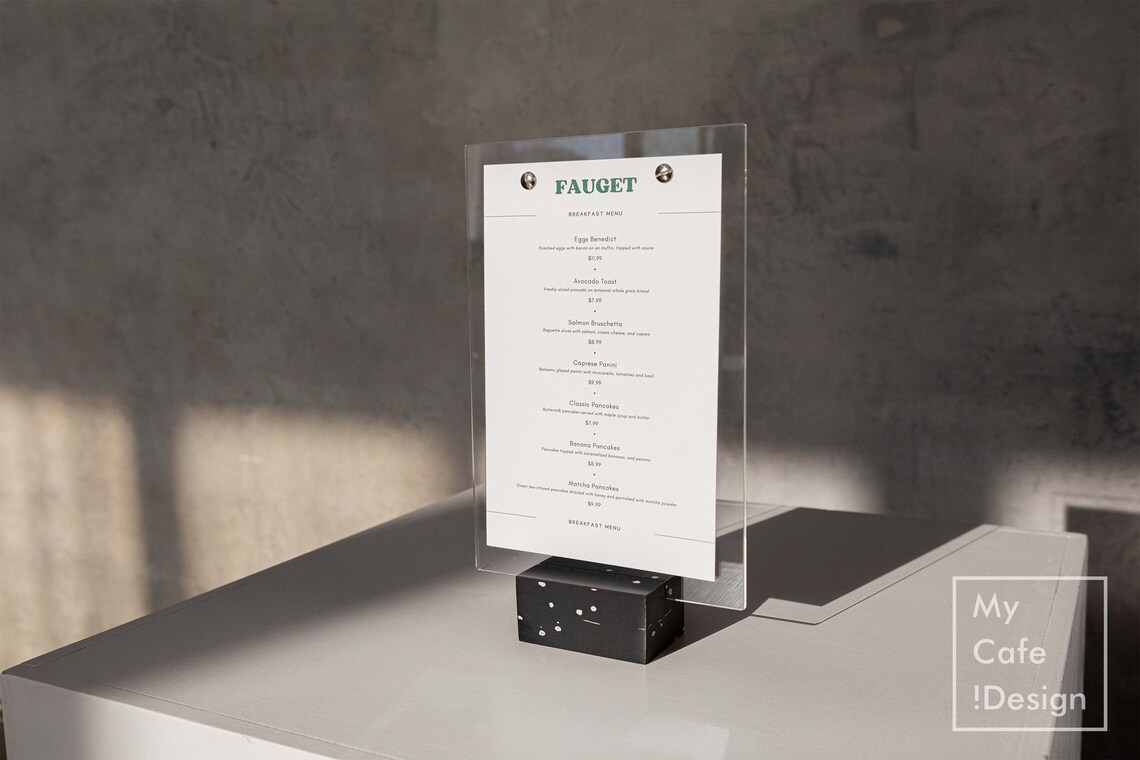 Acrylic Sign Holder, Terrazzo Table Tent, Transparent Table Menu ...