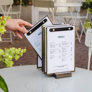 Custom Wooden Menu Boards With Base (set of 5) - Restaurant, Bar, Table ...