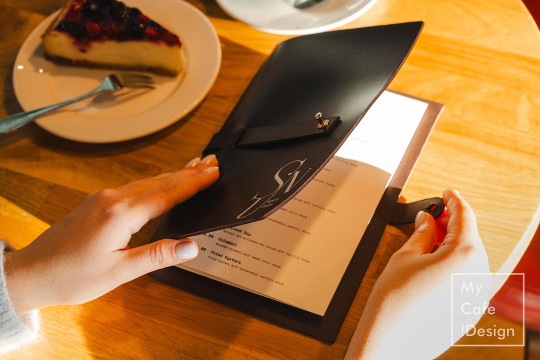 Custom Leather Menu Cover for Restaurants, Cafe and Bars – Personalized ...