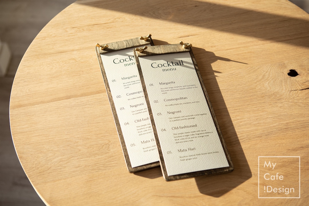 Wood Menu Holder, Restaurant Menu Holder, Wedding Clip Board, Menu ...