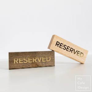 Wood Reserved Table Sign – Rustic Reservation Sign for Weddings ...