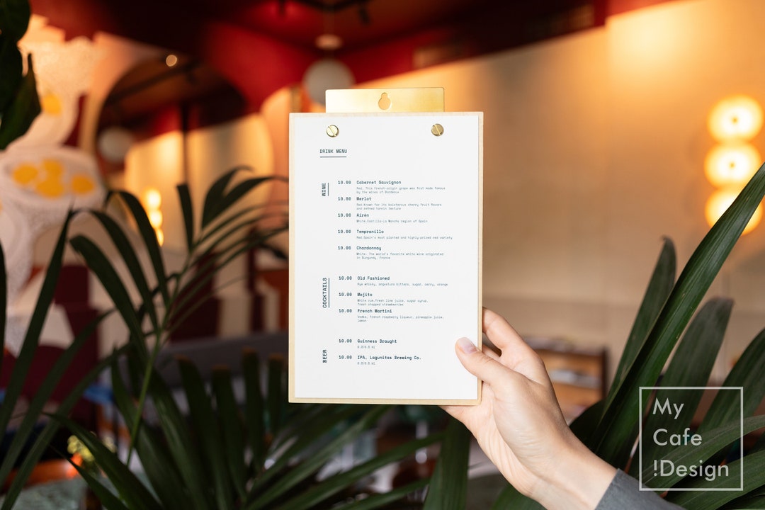 Wood Menu Holder: Custom Menu Display for Restaurant, Cafe and Bar ...