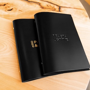 Leather Menu Cover - Custom Menu Folder With Plastic Sleeves for ...
