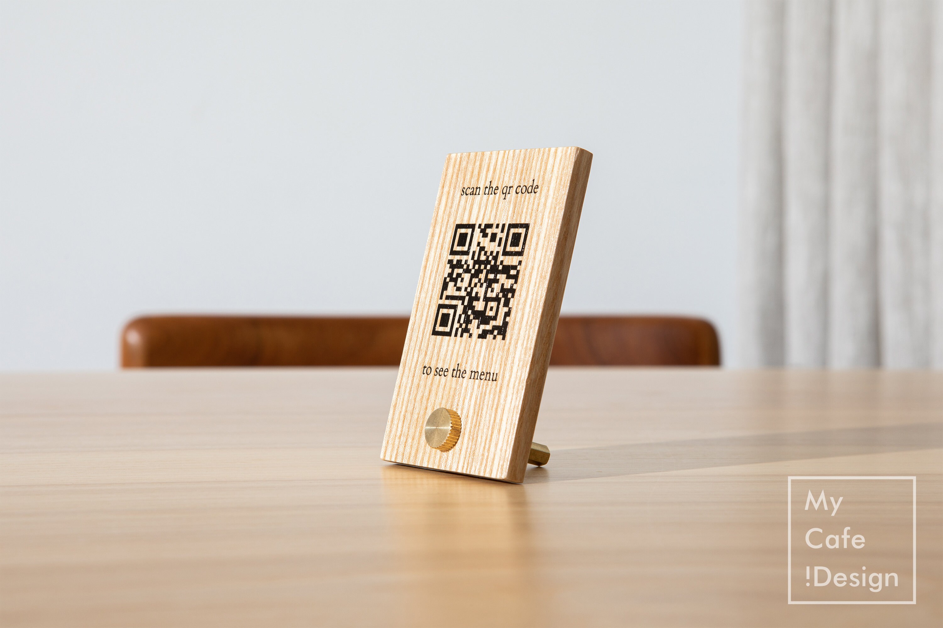 Wooden QR Code Sign Set, Qr Code Menu Ordering, QR Code Restaurant Menu ...