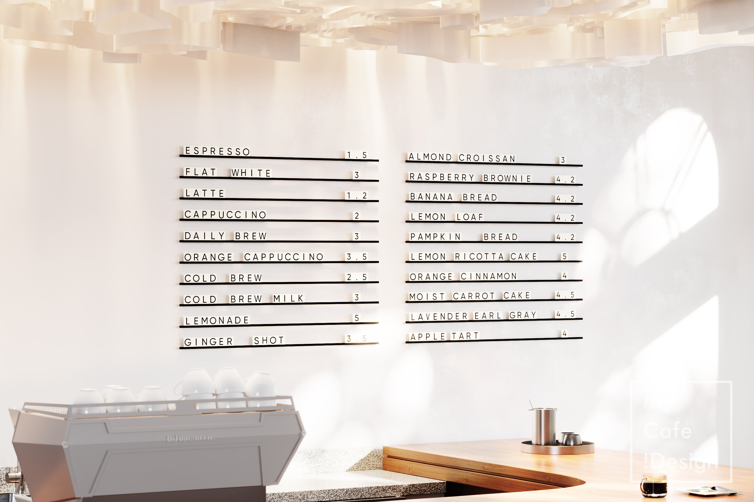 Wall Menu Board With Letters, Changeable Menu, Menu Display Board ...