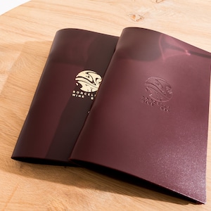 Leather Binderview Menu Holder, Custom Menu Cover, Personalized Menu ...