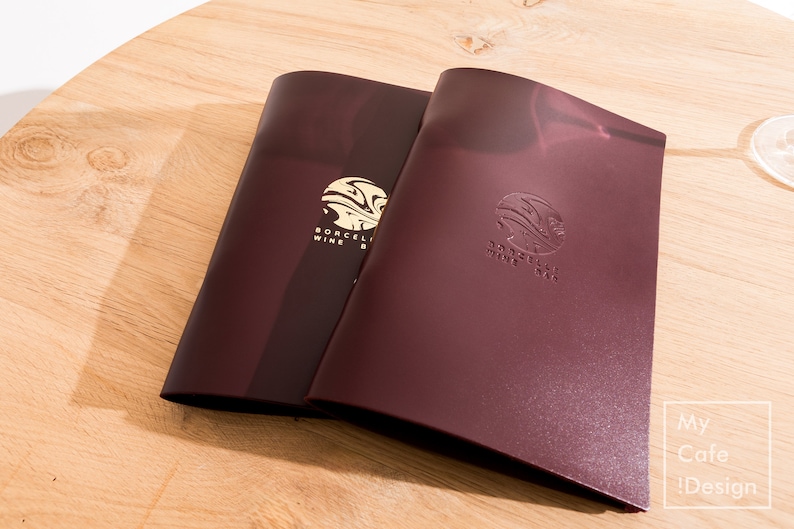 Leather Binderview Menu Holder, Custom Menu Cover, Personalized Menu ...
