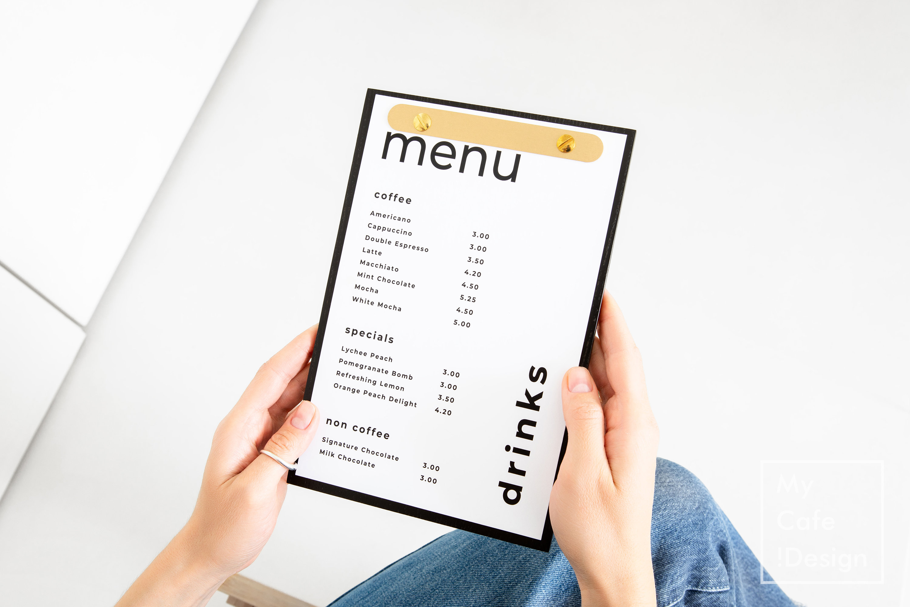 Wood Menu Holder, Personalized Menu Board, Custom Restaurant Menu, Cafe ...