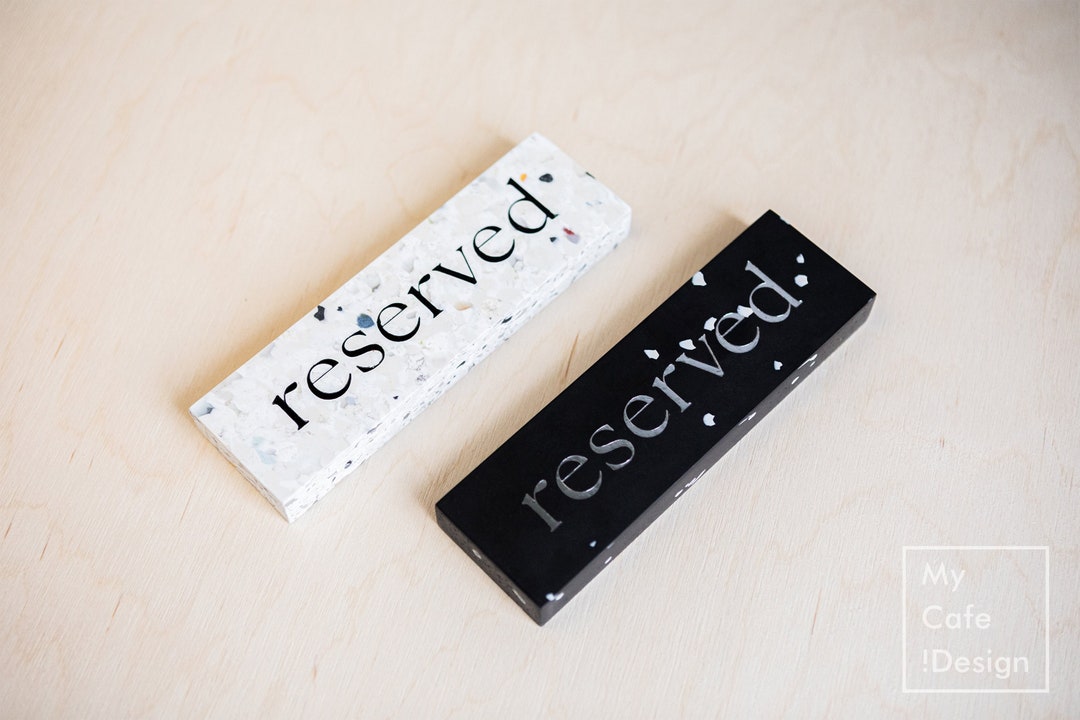 Custom Reserved Sing for Table, Acrylic Table Sign With Logo ...