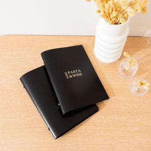 Leather Menu Cover - Custom Menu Folder With Plastic Sleeves for ...