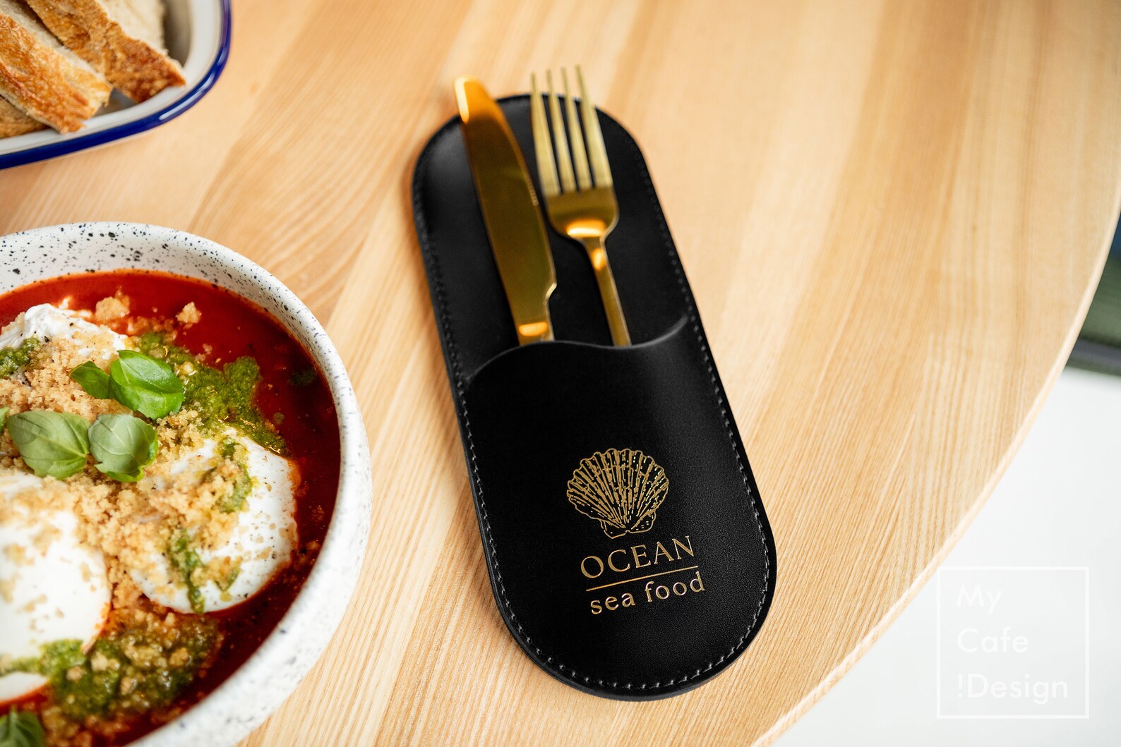 Leather Silverware Holder for Restaurant, Cutlery Holder for Fork ...