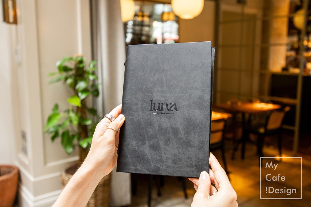 Recycled Leather Menu Covers, Custom Leatherette Menu Holder With ...