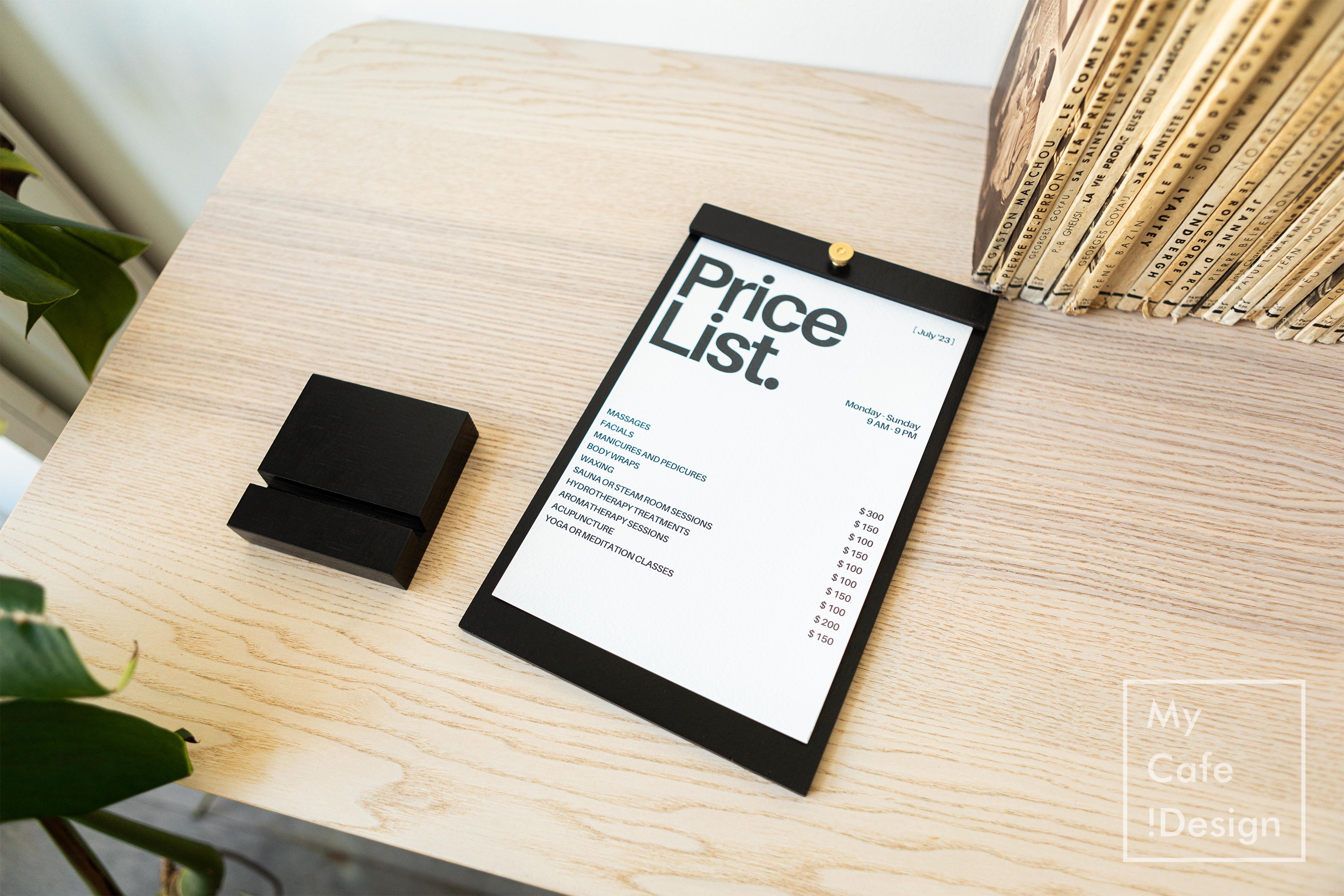 Wooden Table Tent, Menu Holder, Wood Clipboard, Table Stand Menu ...