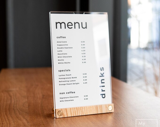Table Menu Stand, Restaurant Table Tents, Table Top Display Stand for ...