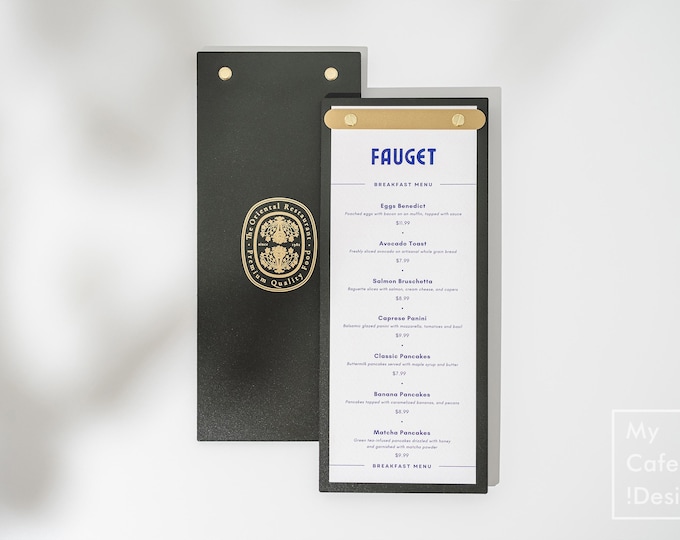 Leather Menu Holder, Custom Menu Cover, Restaurant Menu Clipboard ...