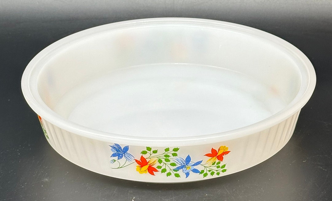Phoenix Pyrex Pie Baking Dish 8" With Floral Pattern - Etsy UK