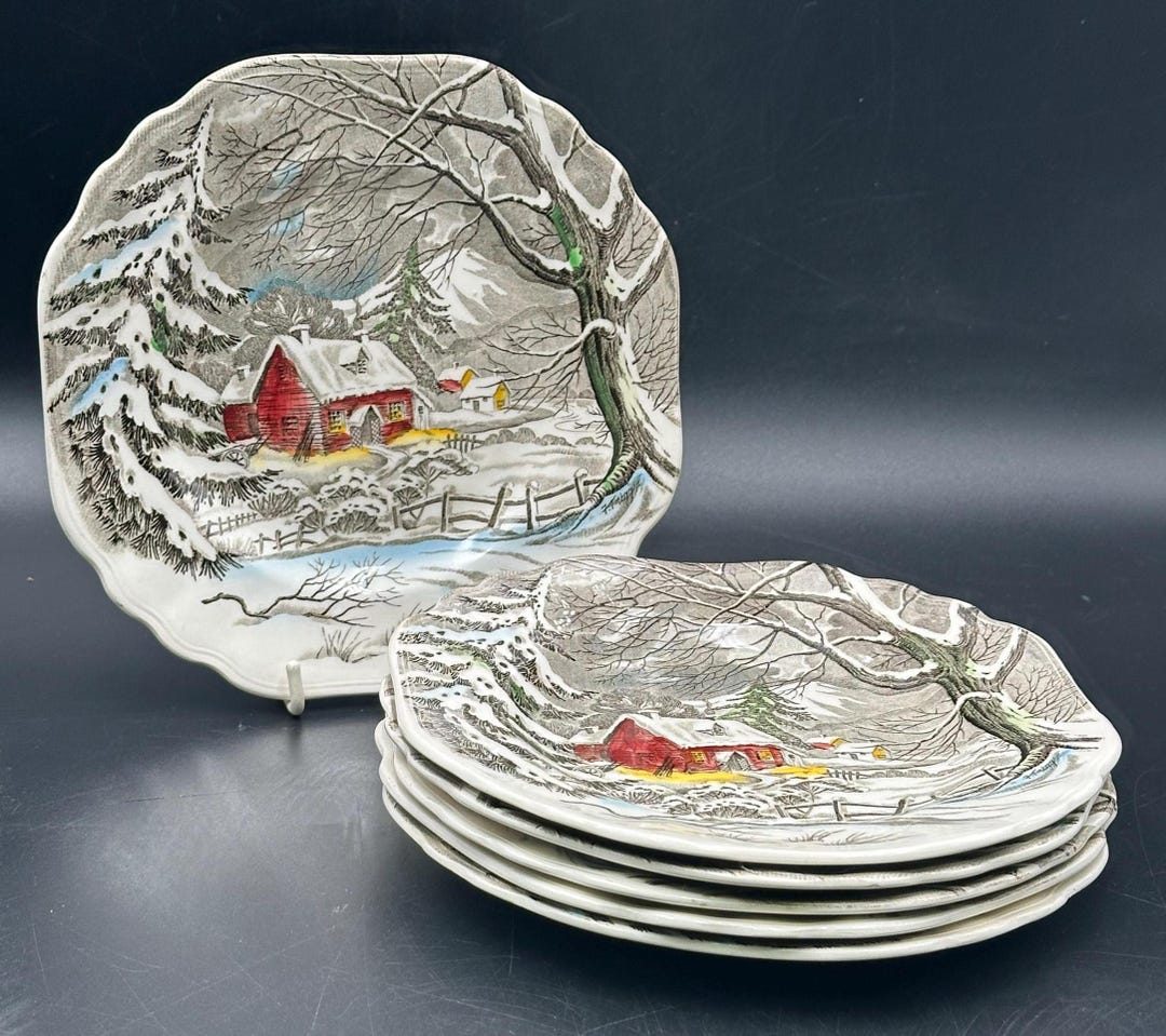 J&G MEAKIN Welcom Home Set of Six Square Side Plates - Etsy