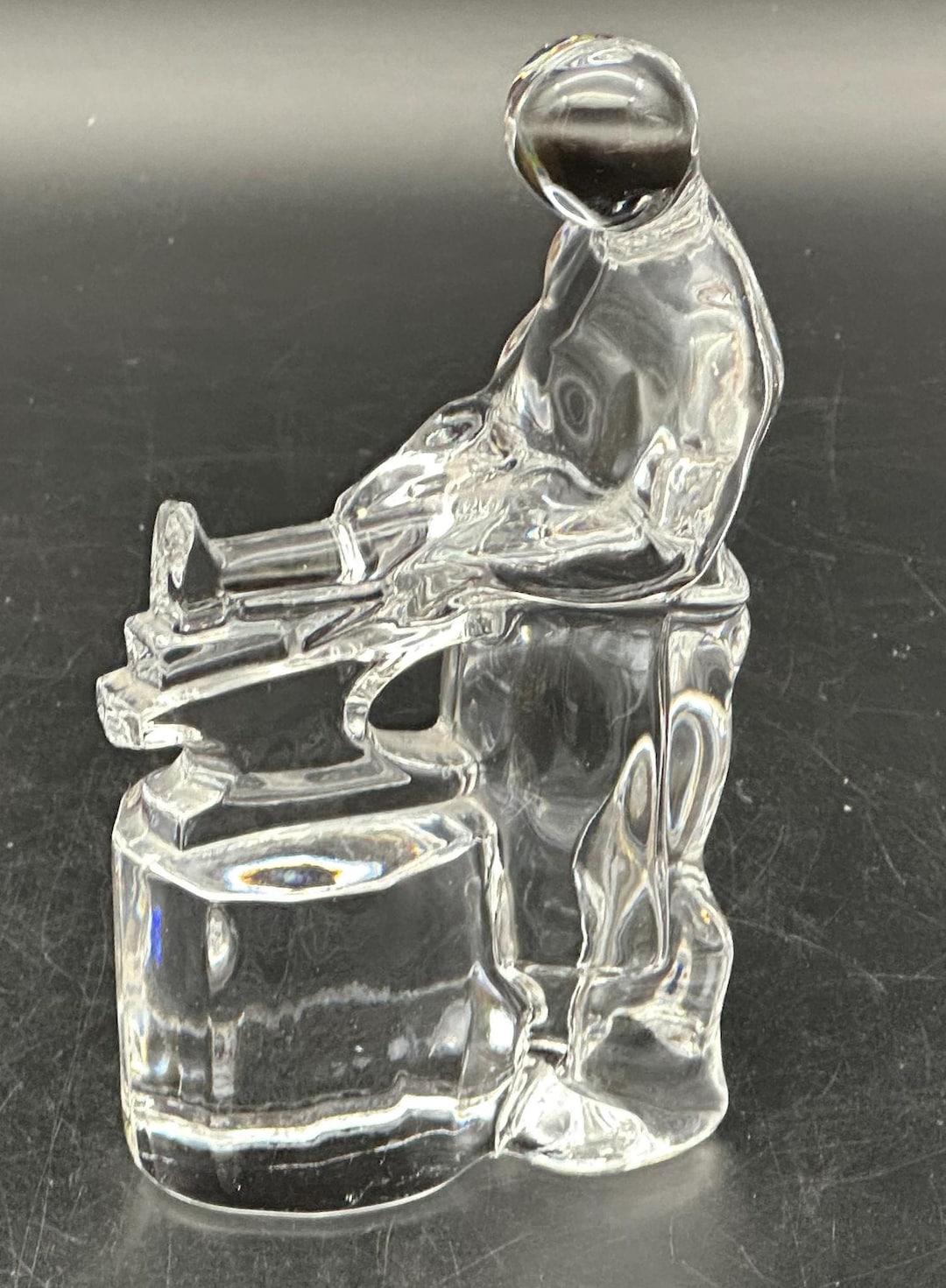 Orrefors Crystal Glass Craftsman Series the Blacksmith Crystal Signed ...