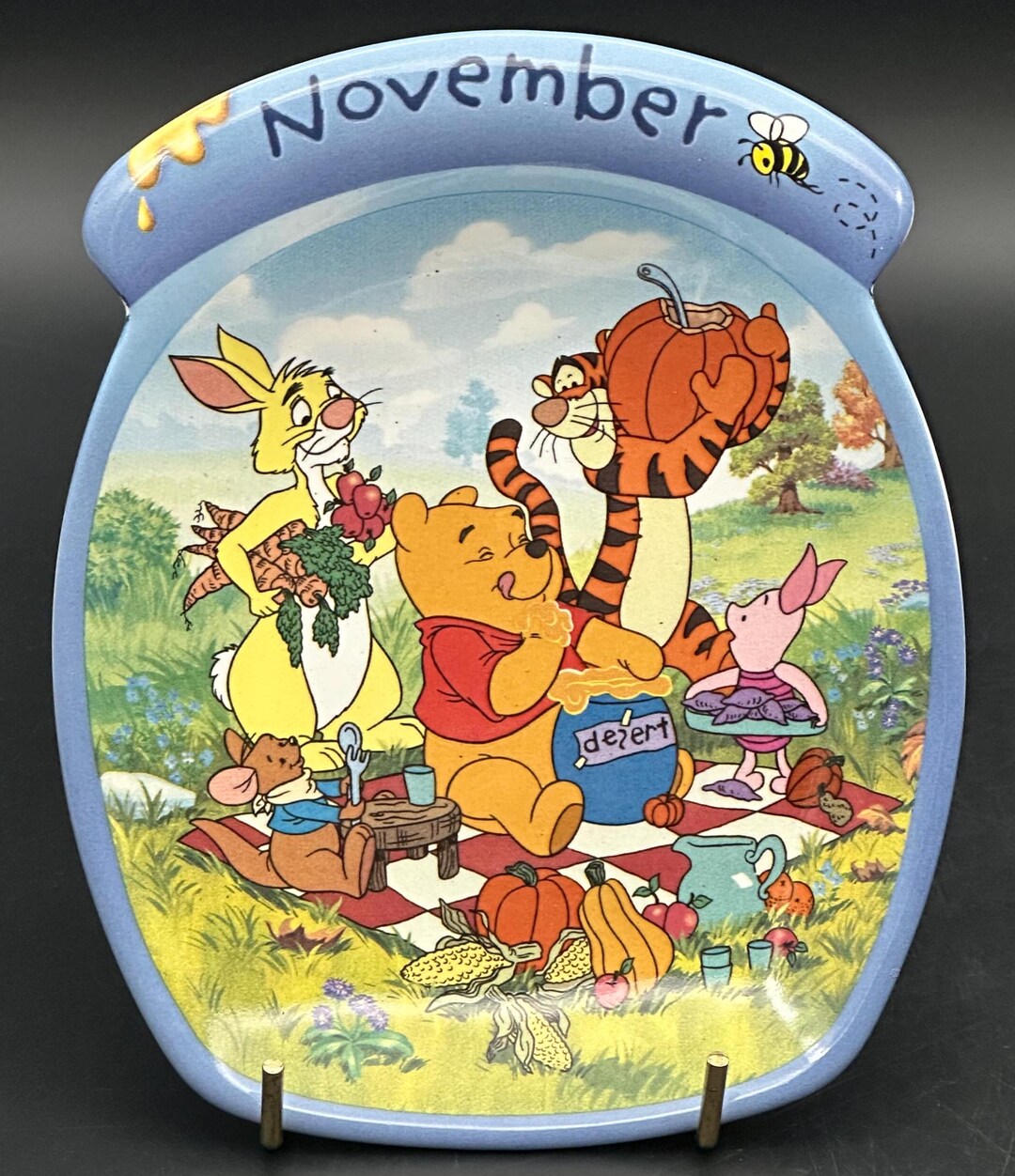 Bradford Exchange Winnie the Pooh Month Wall Plate November Limited ...