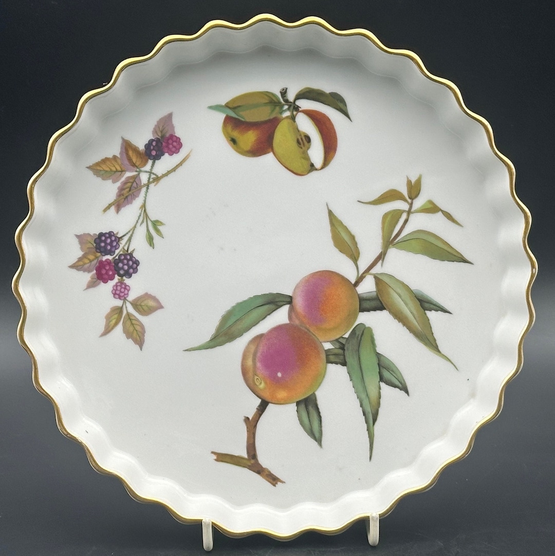 Royal Worcester Evesham Gold Oval Round Flan/pie Dish 10" - Etsy