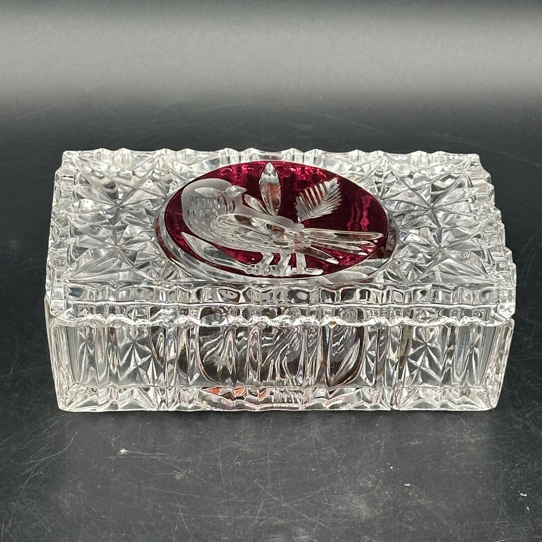 Hofbauer Ruby Byrdes Collection Lead Crystal Trinket Box A/F - Etsy