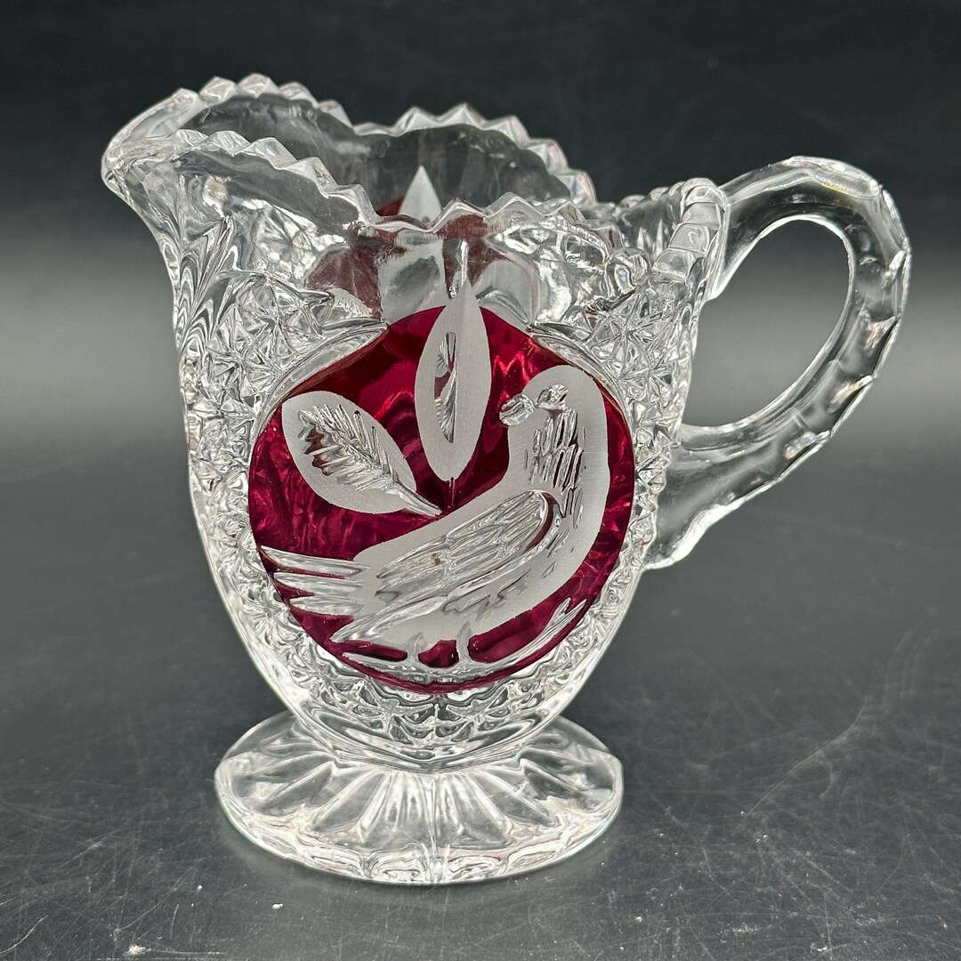 Hofbauer Ruby Byrdes Collection Lead Crystal 1/4 Pint Creamer Jug - Etsy