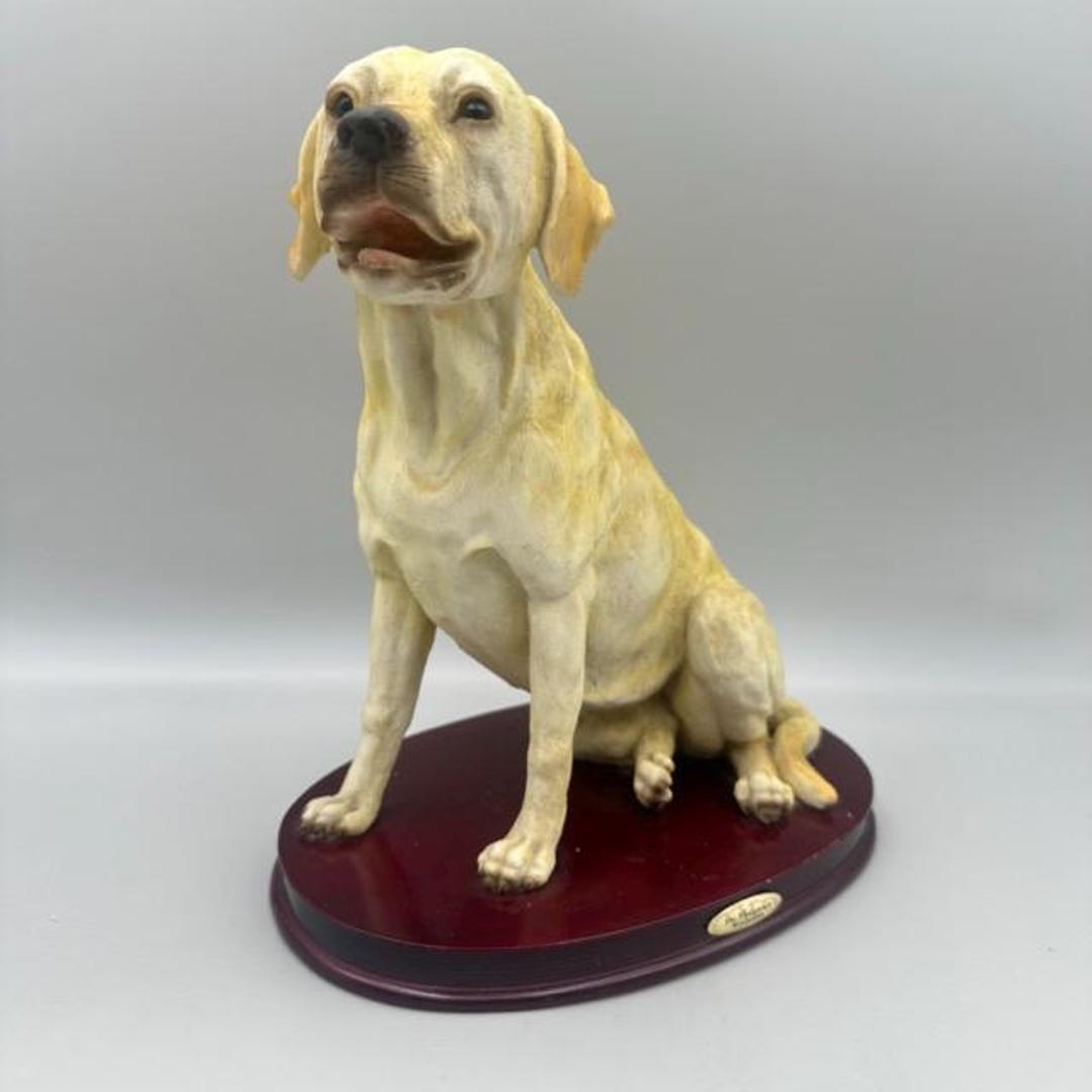 The Juliana Collection Figurine of A Golden Labradore on Base - Etsy