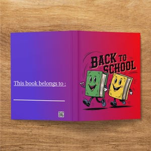 Custom Back to School Journal for Kids, Fun and Colorful Book Belongs ...