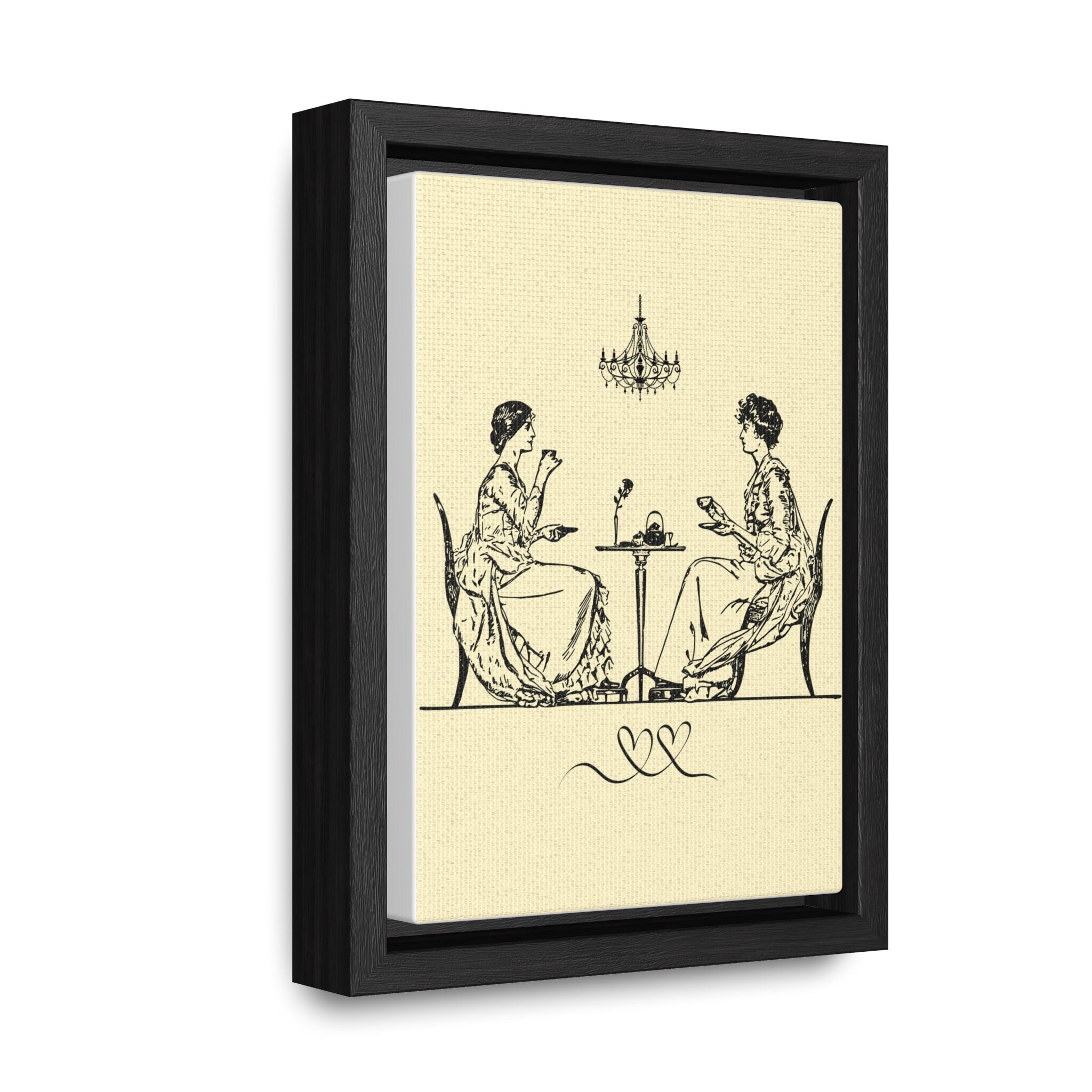 Unique Line Drawing of 2 X Women Enjoying Tea Image Gallery - Etsy