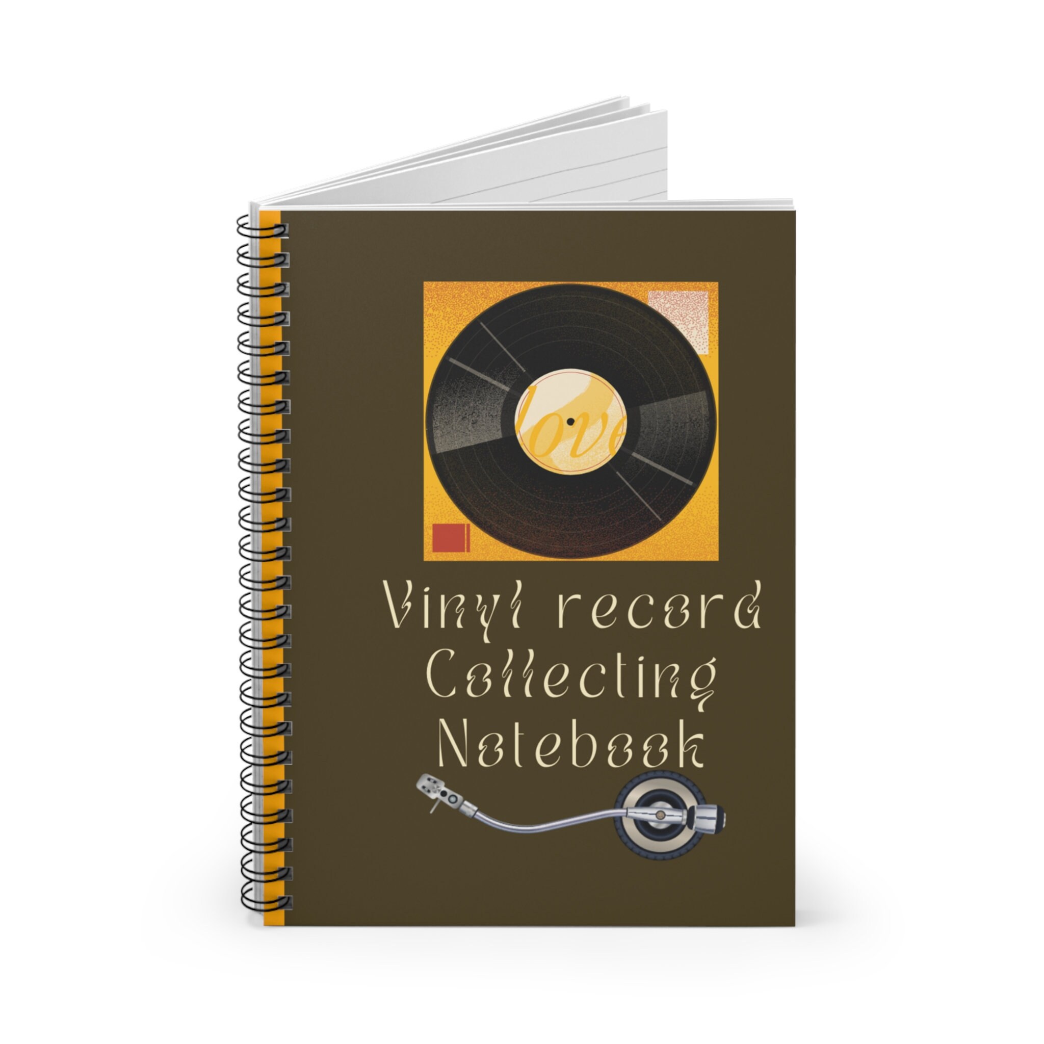Unique, Vinyl Record Theme, Retro Vintage Style, Spiral Notebook Ruled ...