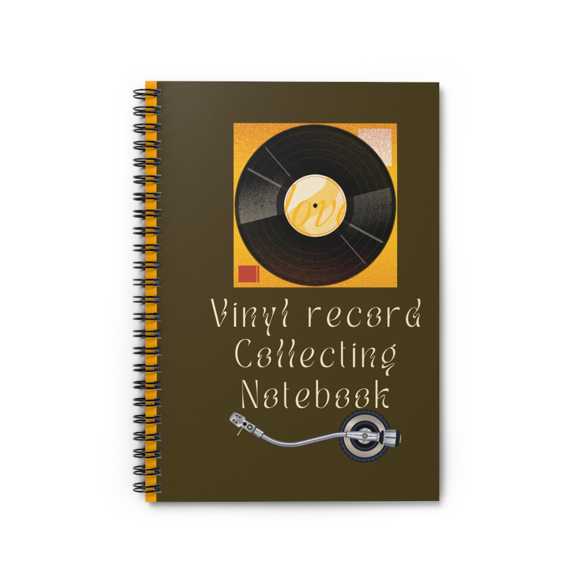Unique, Vinyl Record Theme, Retro Vintage Style, Spiral Notebook Ruled ...
