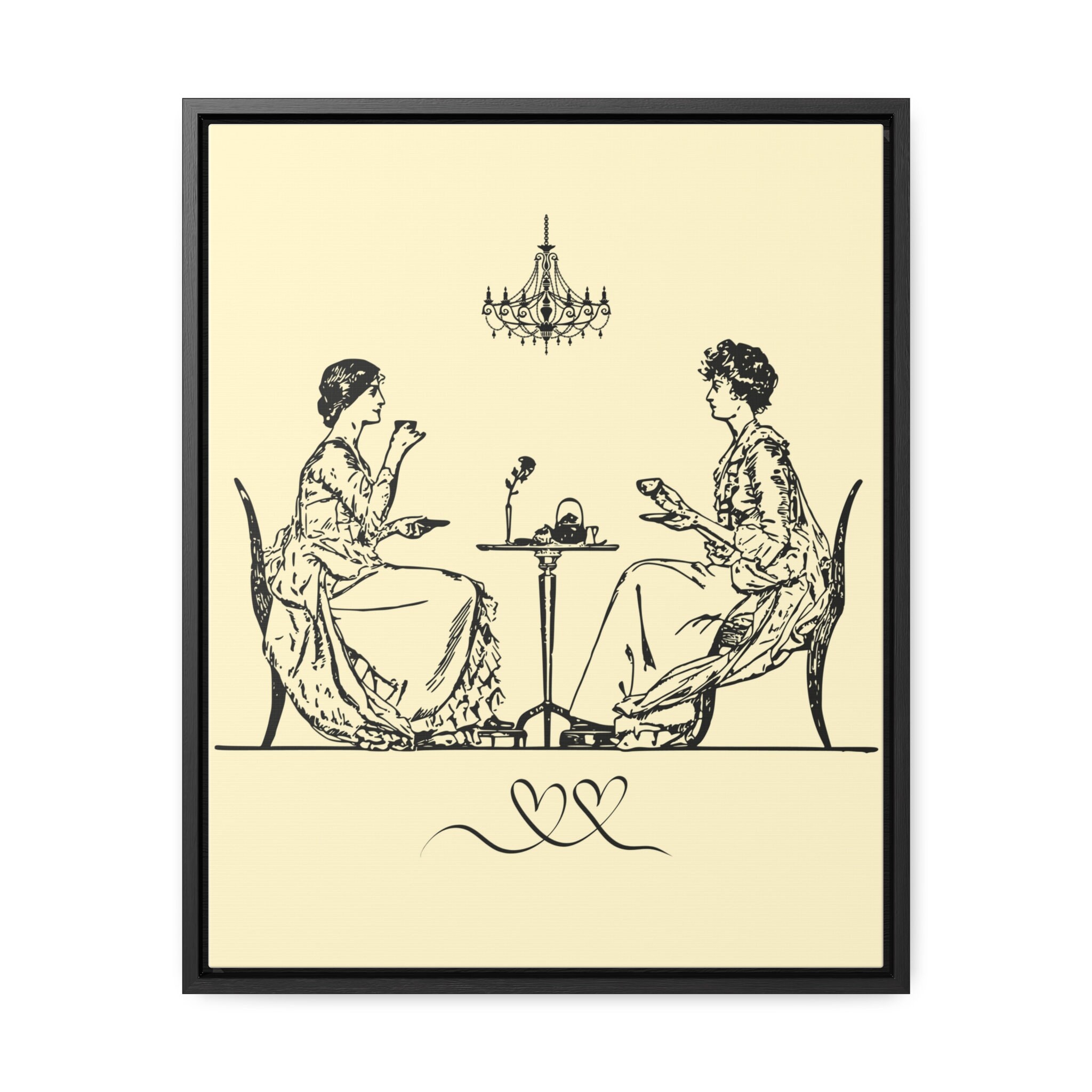 Unique Line Drawing of 2 X Women Enjoying Tea Image Gallery - Etsy