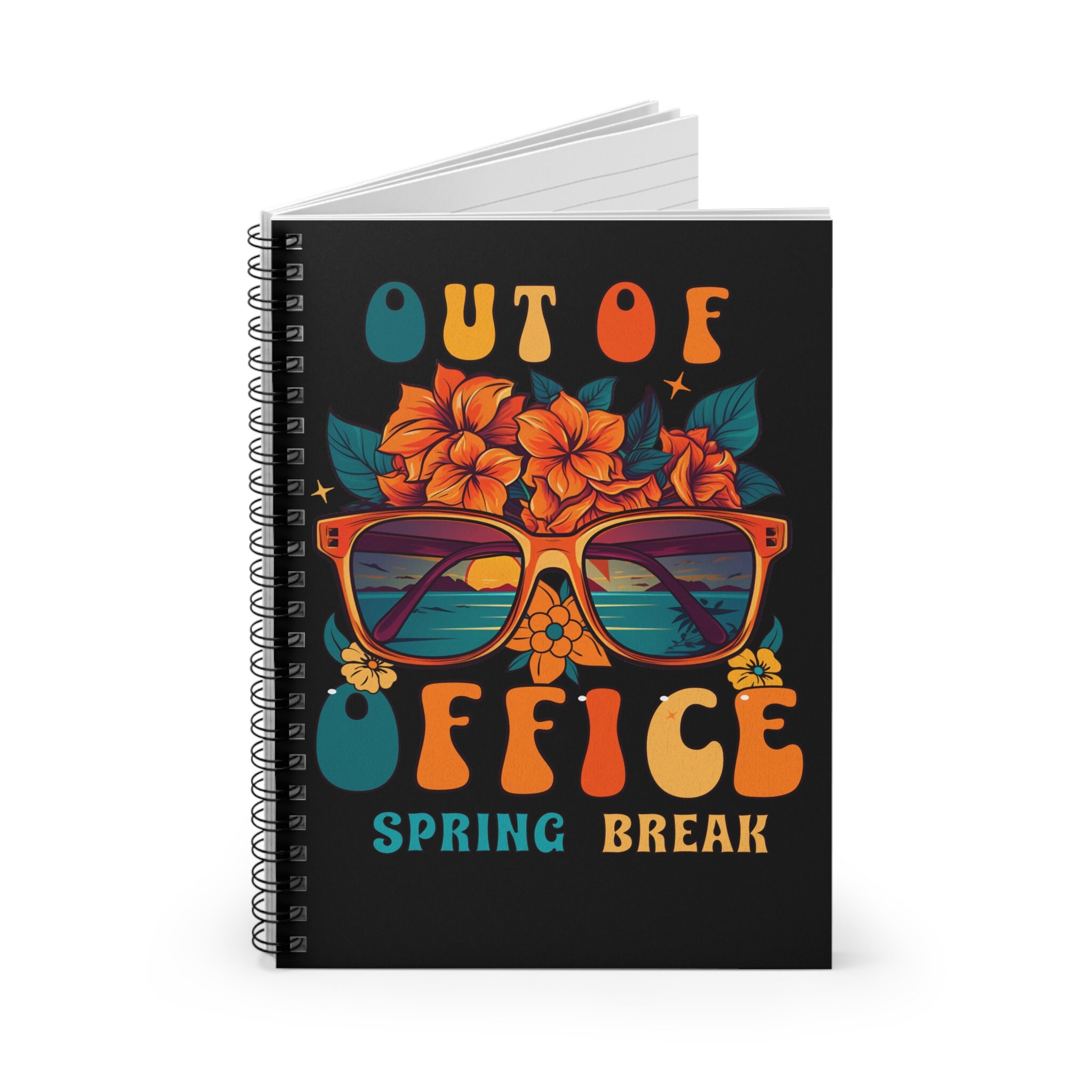 Unique, Colorful, Floral, Out of Office Spring Break Theme, Spiral ...