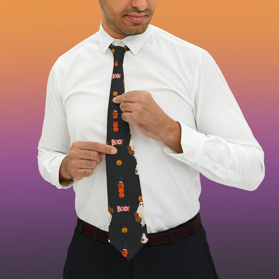 Unique Colorful Halloween Style Necktie. Great Halloween - Etsy
