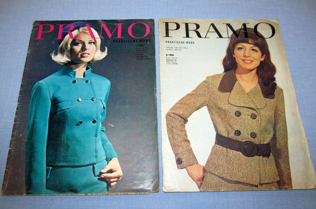 VINTAGE 1968/69 Pramo Praktische Mode X 2 Sewing Pattern Magazine, Full ...