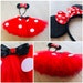 Mini Mouse Tutu Tulle Skirt Headband Ears Fancy Dress Black White Red ...