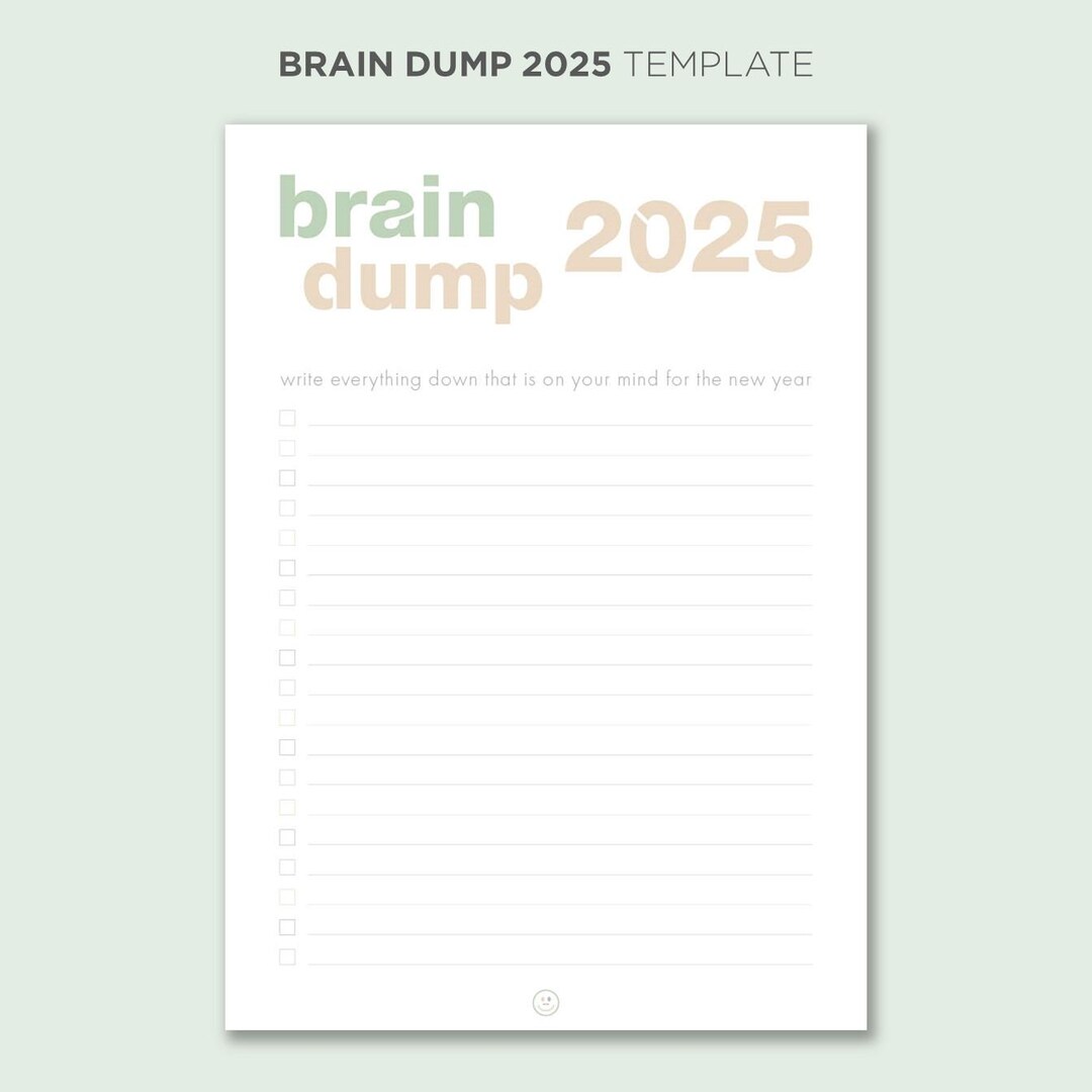 Year Goals 2025 Template. Bucket List. Printable PDF. Instant Download ...