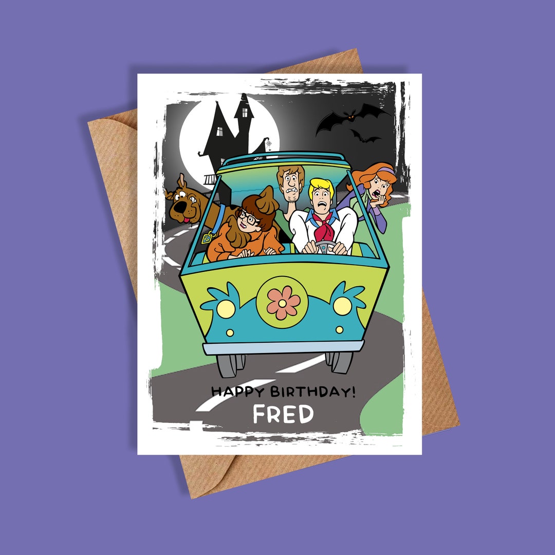 Scooby Doo Personalised Birthday Card Scooby Doo Birthday - Etsy