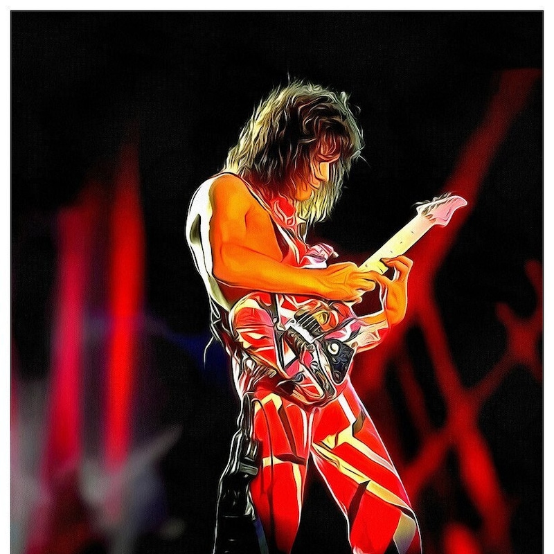 Eddie Van Halen Print - Etsy