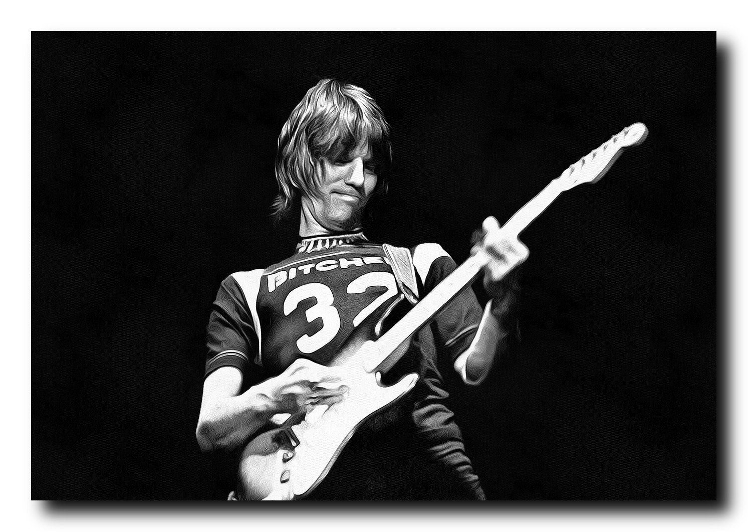 Jeff Beck Art Real Cotton Canvas Print. Frame Ready for Dorm, Office ...