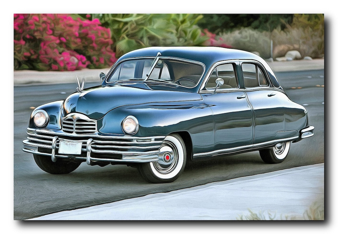 48 Packard Super 8 Automobile Real Cotton Canvas Print, Digital Paint ...