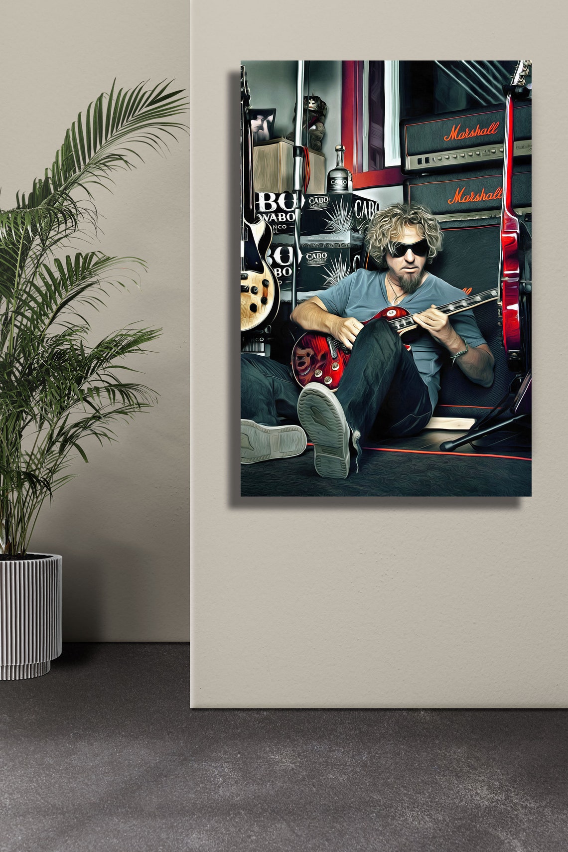 Sammy Hagar Art Print, Cotton Canvas, Digital Paint Brush Style - Etsy